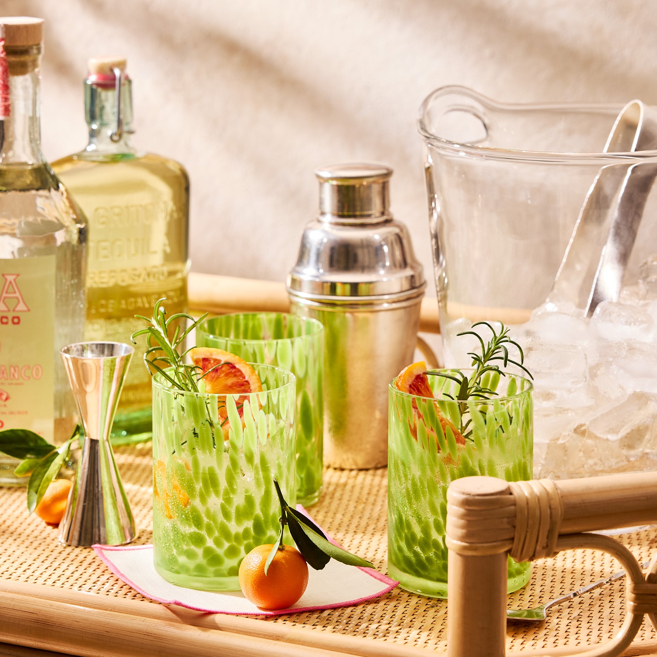 Raelyn Bar Cart, Natural - Hudson Grace