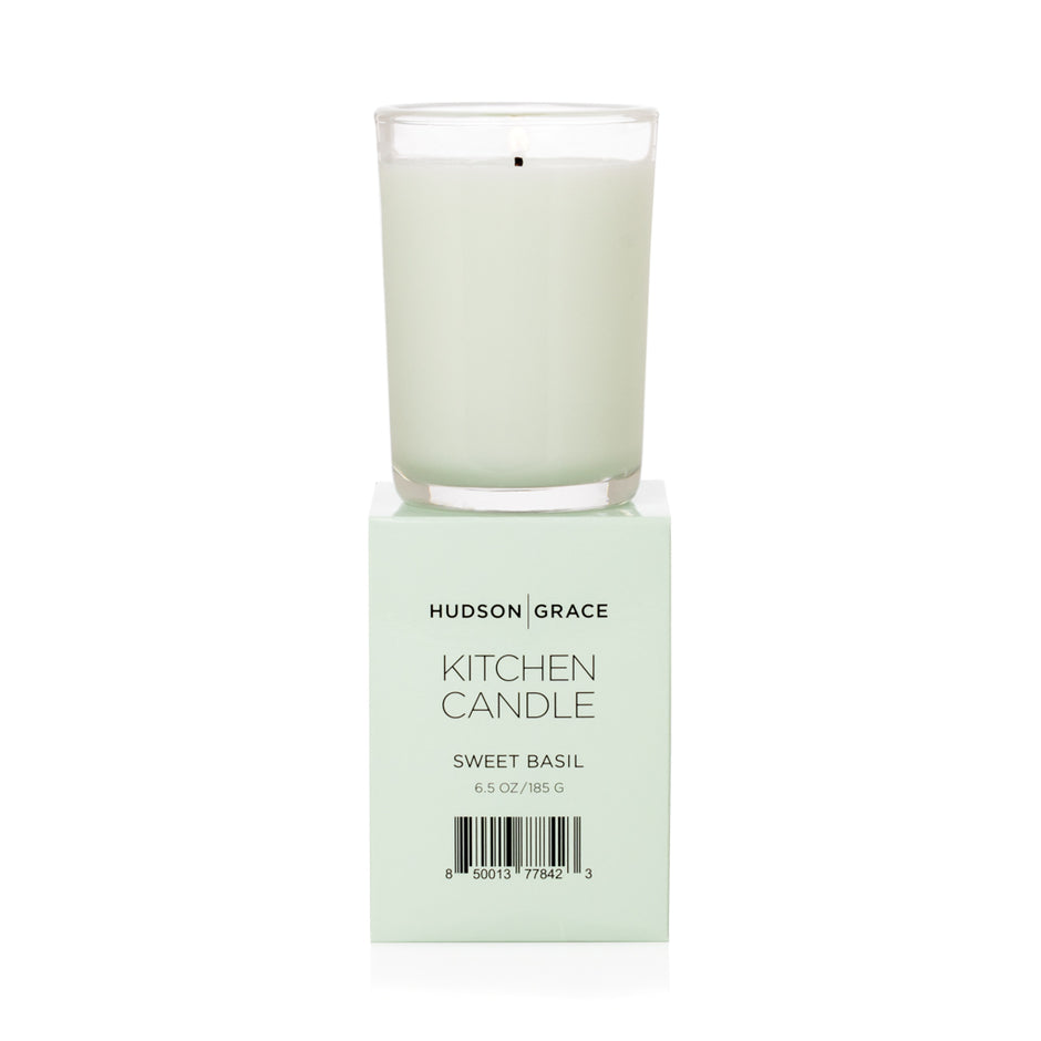 Hudson Grace Sweet Basil Scented Kitchen Candle - Hudson Grace