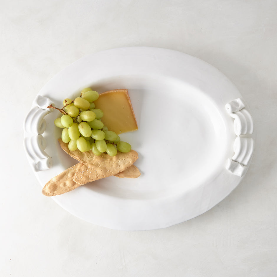 Ceramic Serving Platter with Ribbon Handle - Hudson Grace