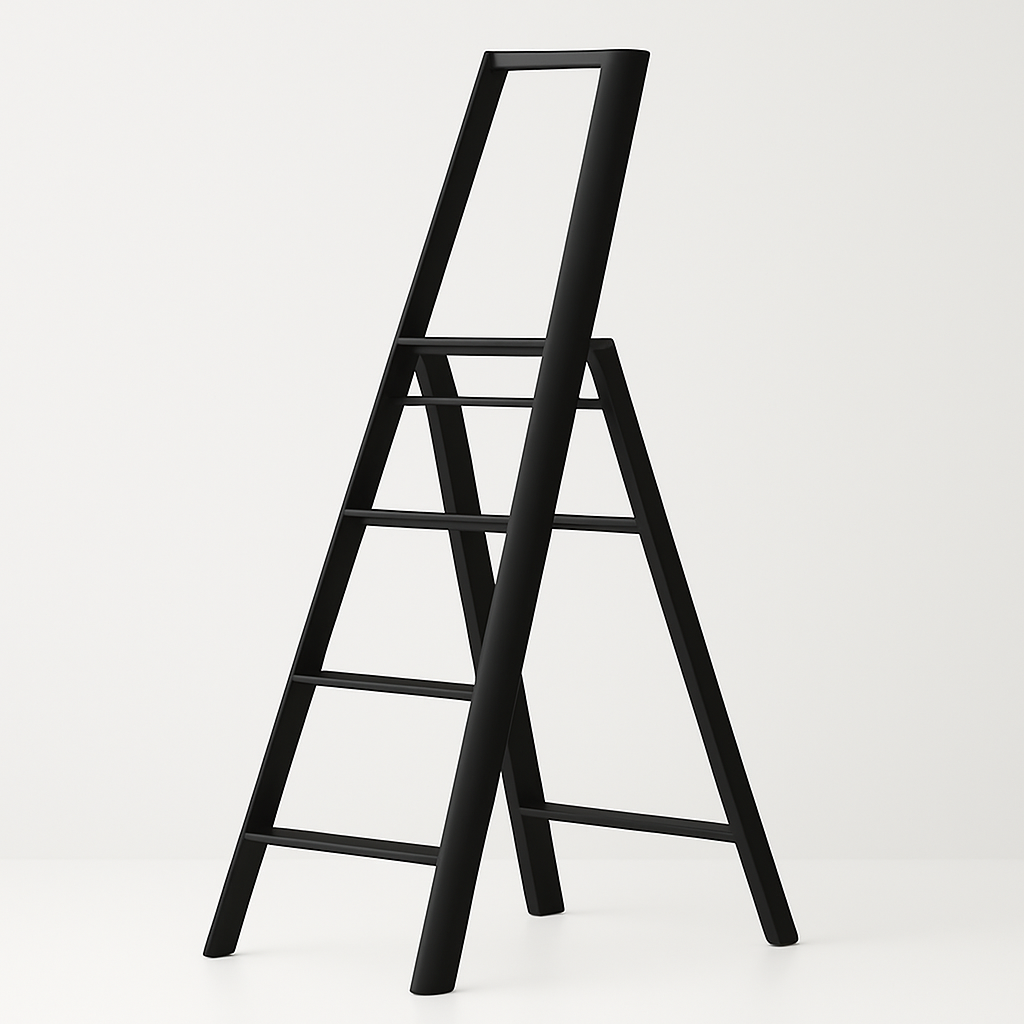 Black Lucano Hasegawa 4-Step Lightweight Ladder - Hudson Grace