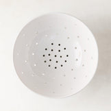 Hudson Grace White Ceramic Colander - Hudson Grace