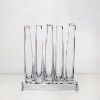 Elli Small Scissor-Cut Glass Vase - Hudson Grace