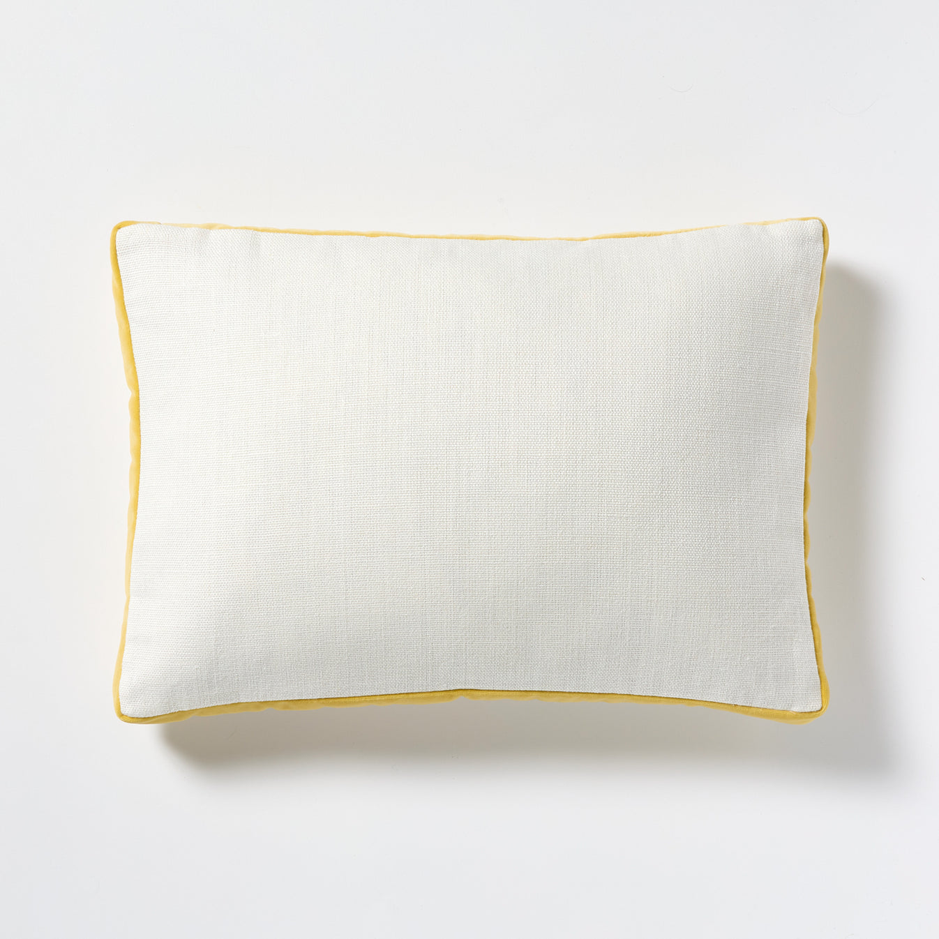 Sun Yellow Velvet Gusseted Lumbar Pillow - Hudson Grace