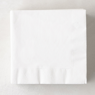 Personalized White Cocktail Napkins, Set of 100 - Hudson Grace