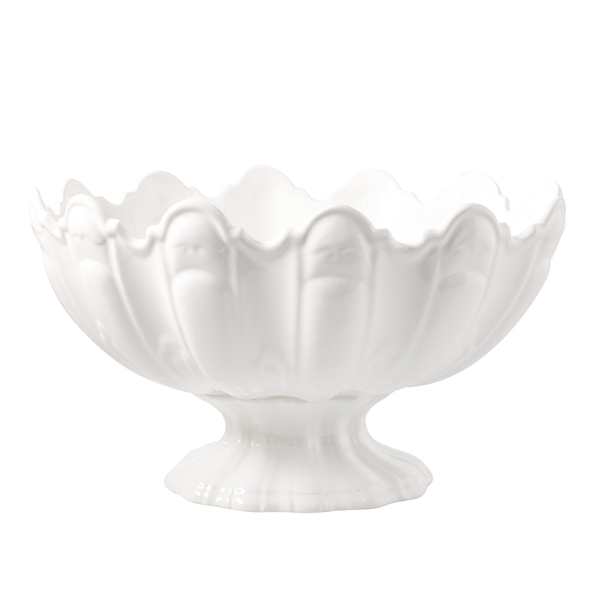 Large Ceramic Scallop Serving Bowl - Hudson Grace
