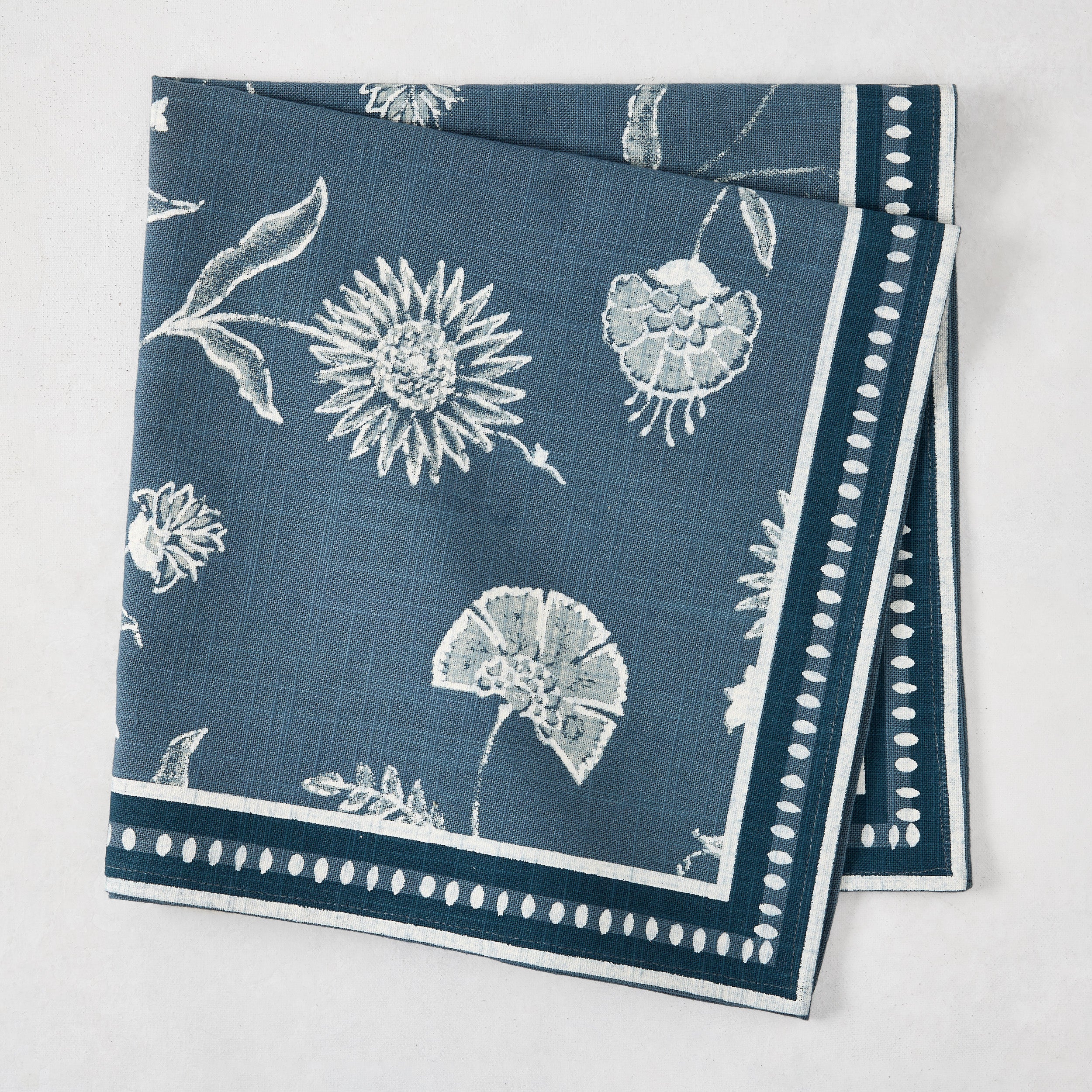 Peter Dunham + Hudson Grace Indigo Blue Indian Chintz Printed Napkin ...