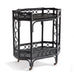Raelyn Black Rattan Bar Cart - Hudson Grace