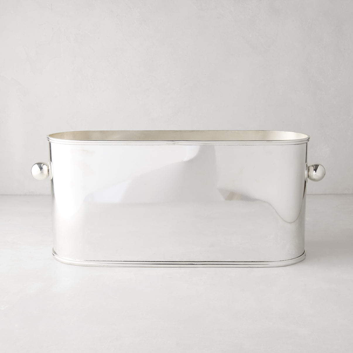 Vintage Silverplate Oval 4-Bottle Ice Bucket - Hudson Grace