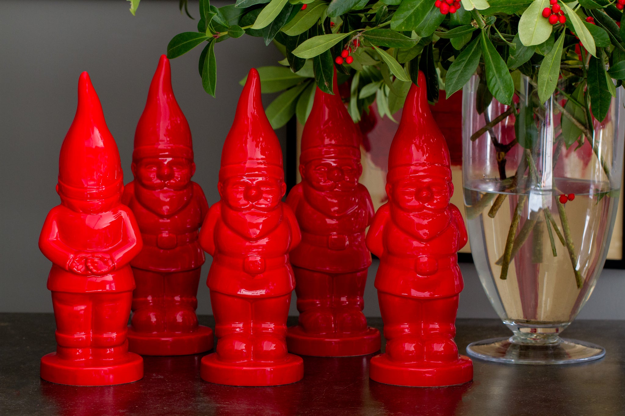Red Ceramic Holiday Gnome - Hudson Grace