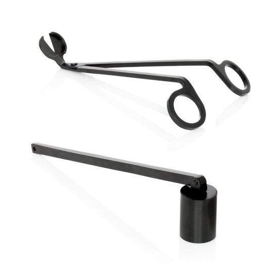 Black Matte Candle Wick Trimmer & Snuffer Set - Hudson Grace